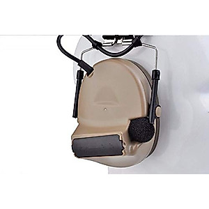 The Mercenary Company Closed-Ear Electronic Hearing Protection Earmuffs & Communication Headset (Tan)