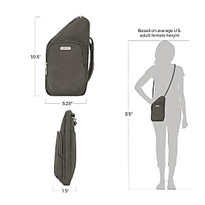 Travelon Bag, Smoke, Compact Crossbody
