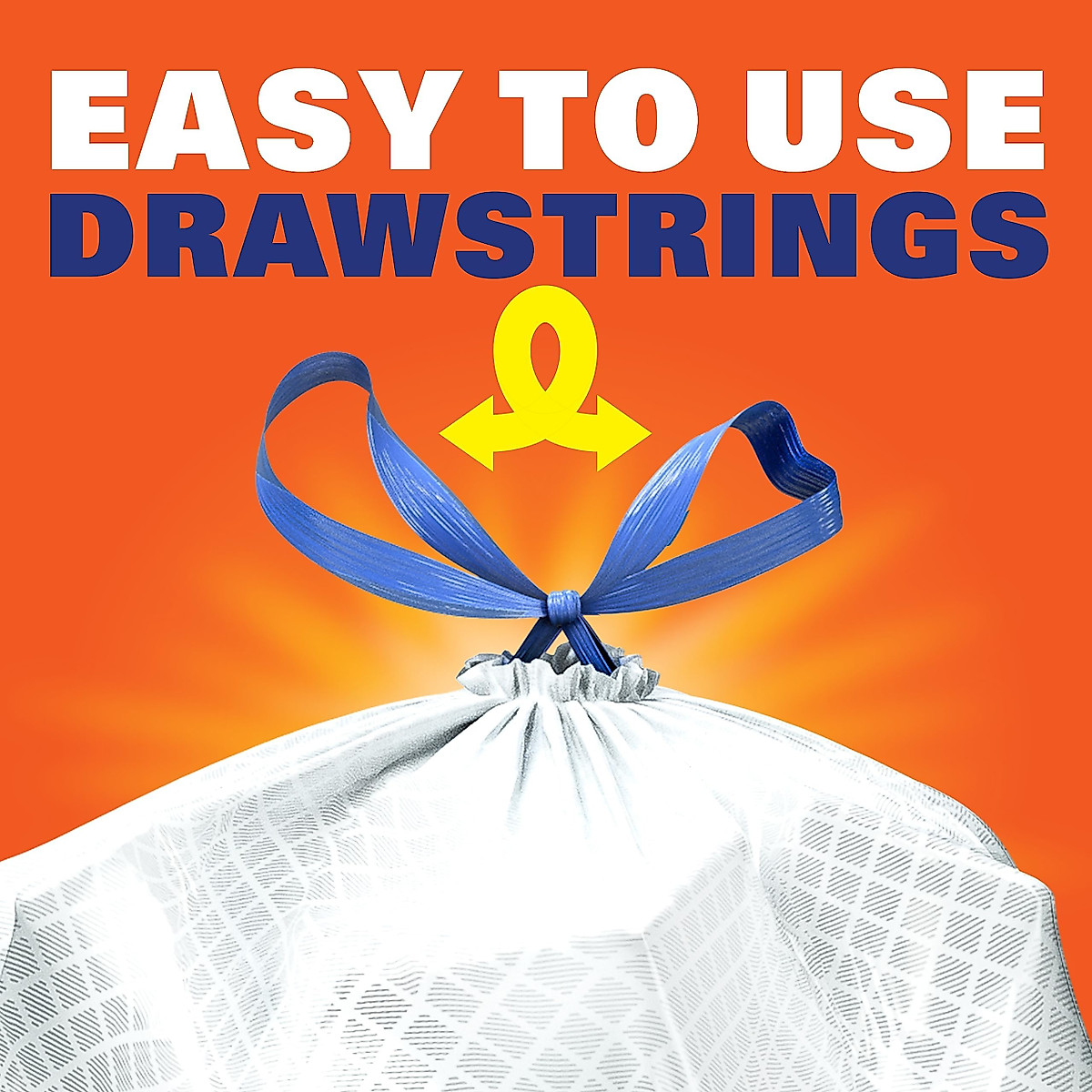 Hefty Ultra Strong Tall Kitchen Trash Bags, Unscented, 13 Gallon, 40 Count