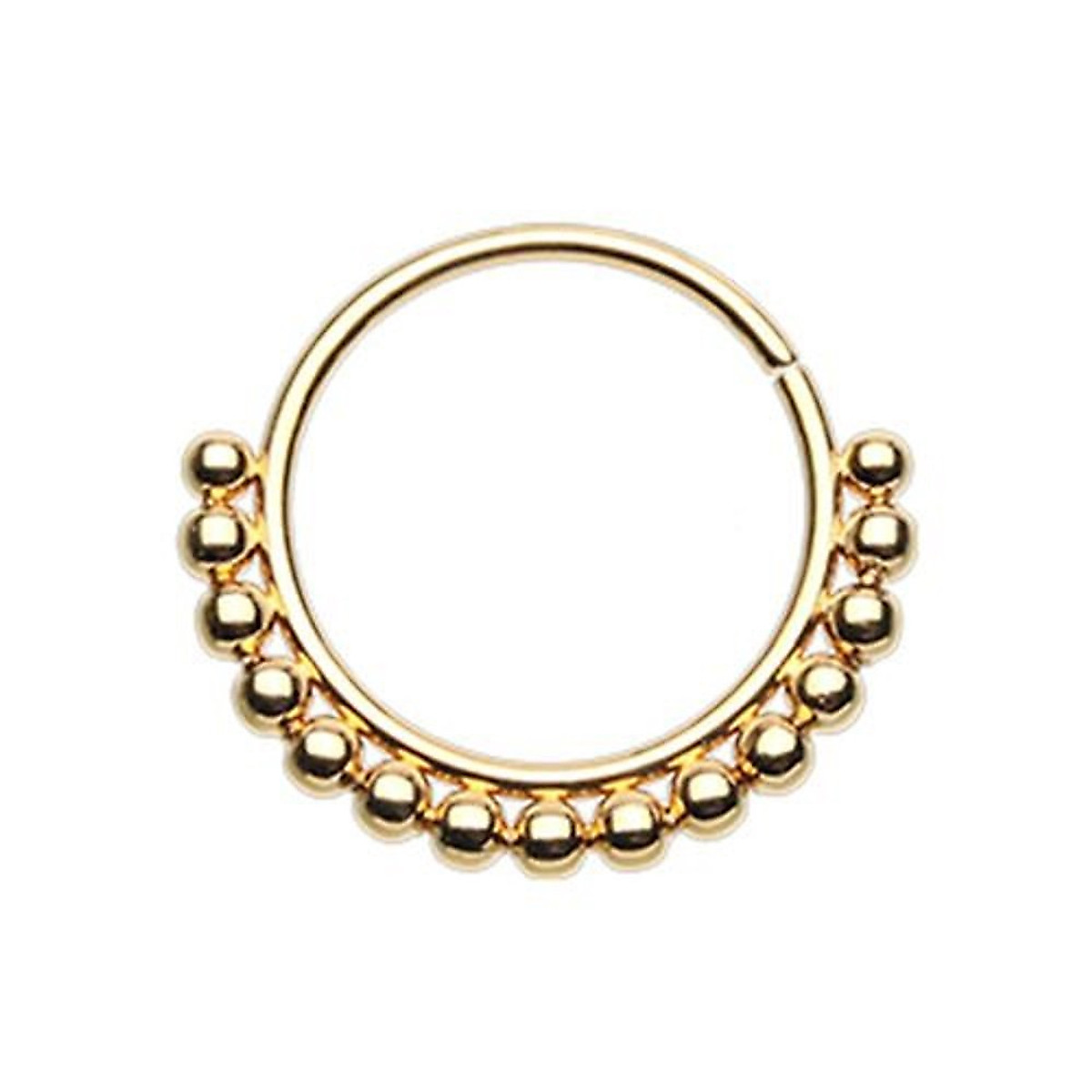 Golden Bali Ball Steel Bendable WildKlass Nose Hoop (20g 5/16" (8mm))