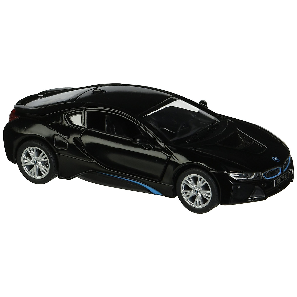 KiNSMART BMW i8 Black 5" 1:36 Scale Die Cast Metal Model Toy Car w/Pullback Action