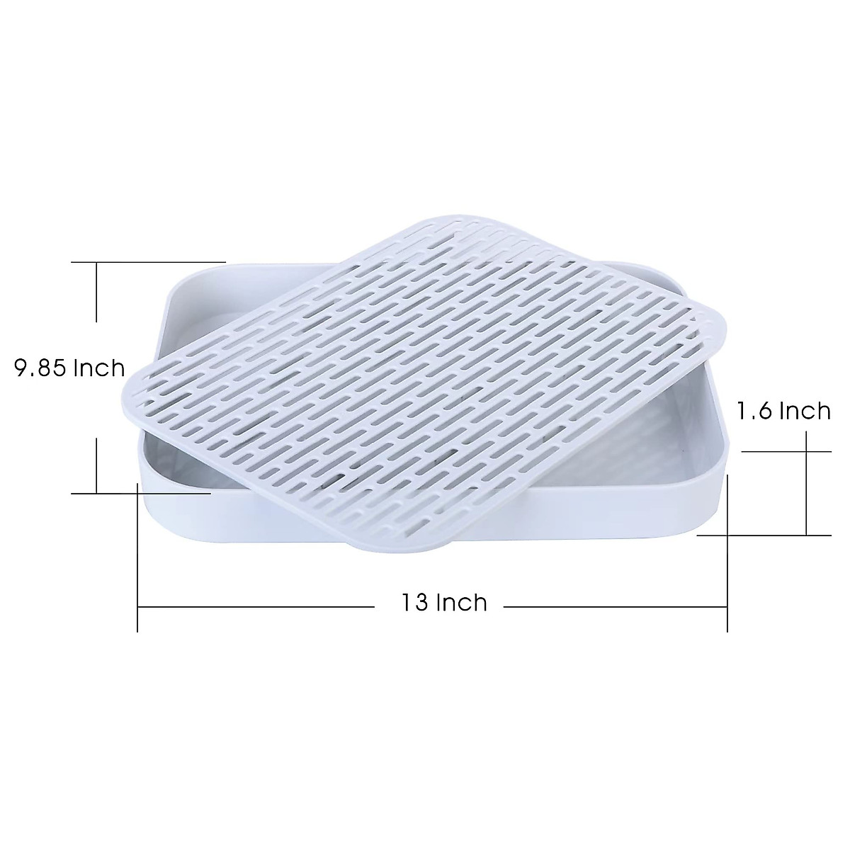 Zosenley 2-Tier Cups Mugs Drying Rack with Drain Tray , Kitchen Storage Organizer Shelf for Drinking Glass Bottle Bowls