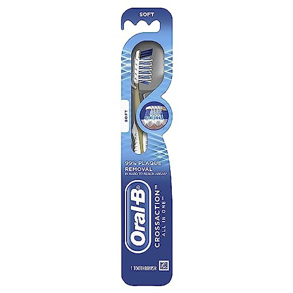 Oral-B CrossAction All In One Manual Toothbrush, Soft, 1 count