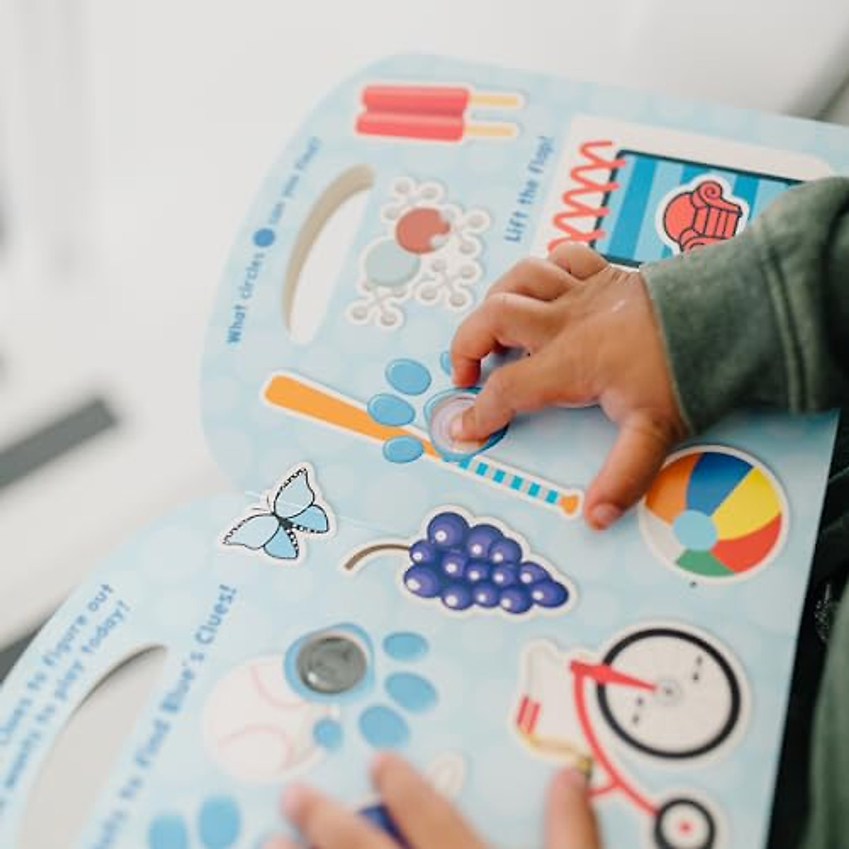 Melissa & Doug Blue's Clues & You! Children's Book - Poke-A-Dot: Shapes with Blue - FSC Certified