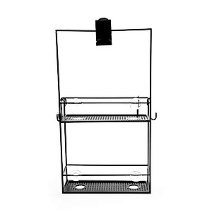 Umbra 023461-040 Cubiko Shower Caddy, Black Metal Shower Caddy Over the Shower Head
