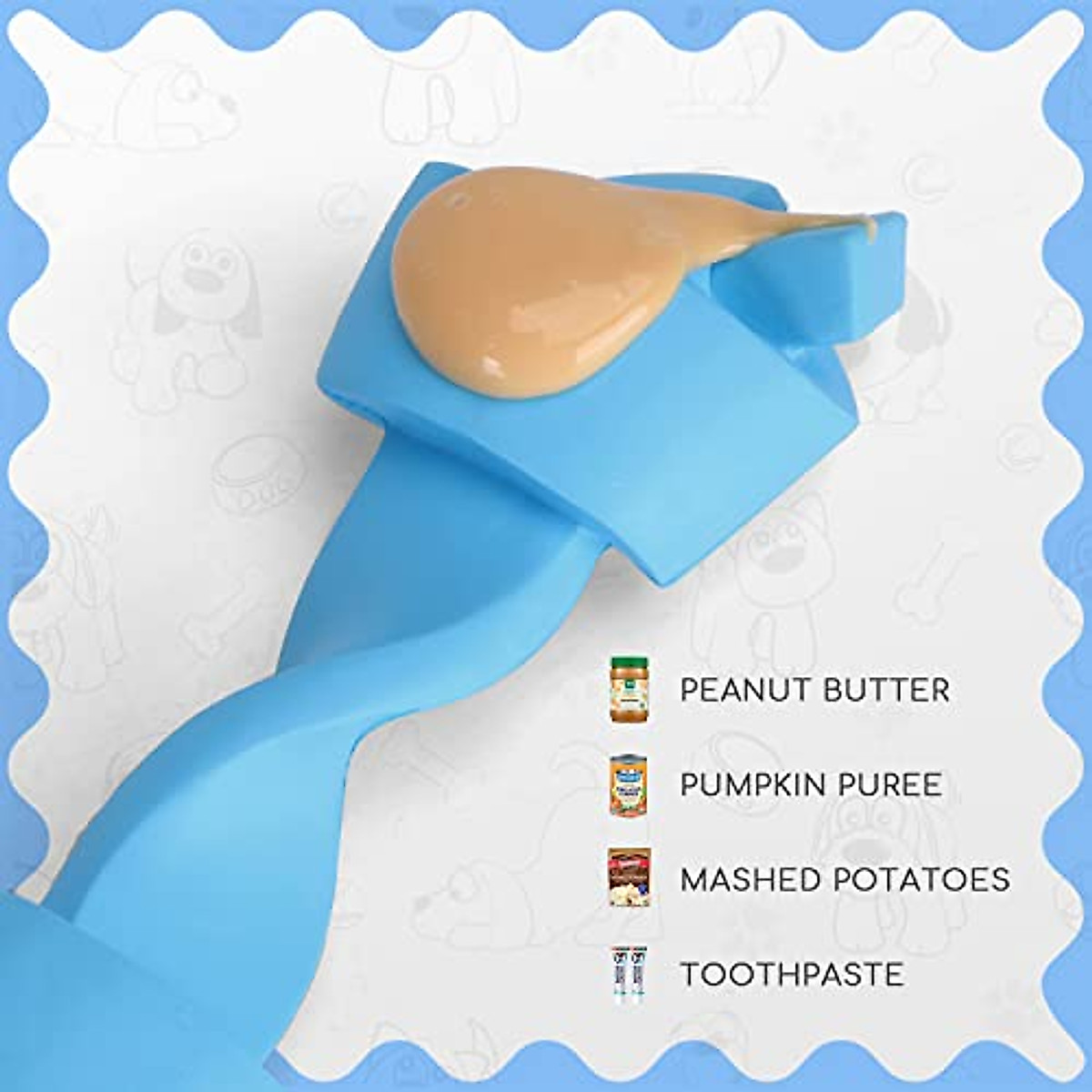 Nobleza Dog Chew Toy, Durable Hard Dog Bone Toy for Teething and Teeth Exercise, Safe Natural Rubber Puppy Chew Toy for Small and Medium Dogs, 5.4 * 1.8 * 1.4 in, Blue