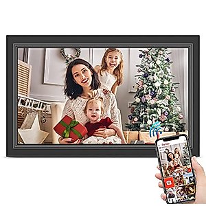 YunQiDeer FRAMEO Digital Picture Frame- 15.6inch Digital Photo Frame with 1920 * 1080 IPS Touch Screen HD Disply,Built-in 32GB Storage,Wall-Mounted,Digital Frame Share Photos and Videos via Free App