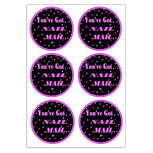 You've Got Nail Mail Sticker, 2 inch Round Nail Happy Mail Stickers Envelope Labels for Small Business, Envelope Sticker Packing Shop Supplies