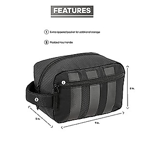 adidas Team Toiletry Kit Travel Shower Bag, Black, One Size