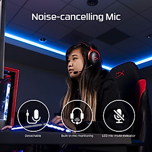 HyperX Cloud II Wireless - Gaming Headset for PC, PS4, Switch, Long Lasting Battery Up to 30 Hours, 7.1 Surround Sound, Memory Foam, Detachable Noise Cancelling Microphone w/Mic Monitoring (Renewed)