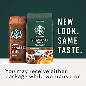 Starbucks Ground Coffee—Medium Roast Coffee—Breakfast Blend—100% Arabica—3 bags (12 oz each)