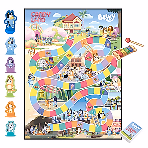 Hasbro Gaming Candy Land Bluey Edition Board Game | Ages 3 and Up | 2-6 Players | Play as Dad, Mum, Bluey, Bingo, Muffin, or Socks | Preschool Games | Kids Gifts (Amazon Exclusive)