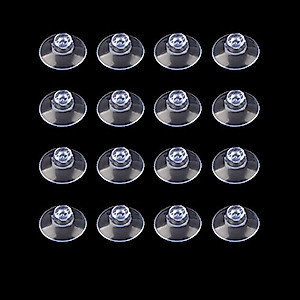 Aoyoho Diameter 20MM Mini Clear Plastic Suction Cups Without Hooks Pack of 120