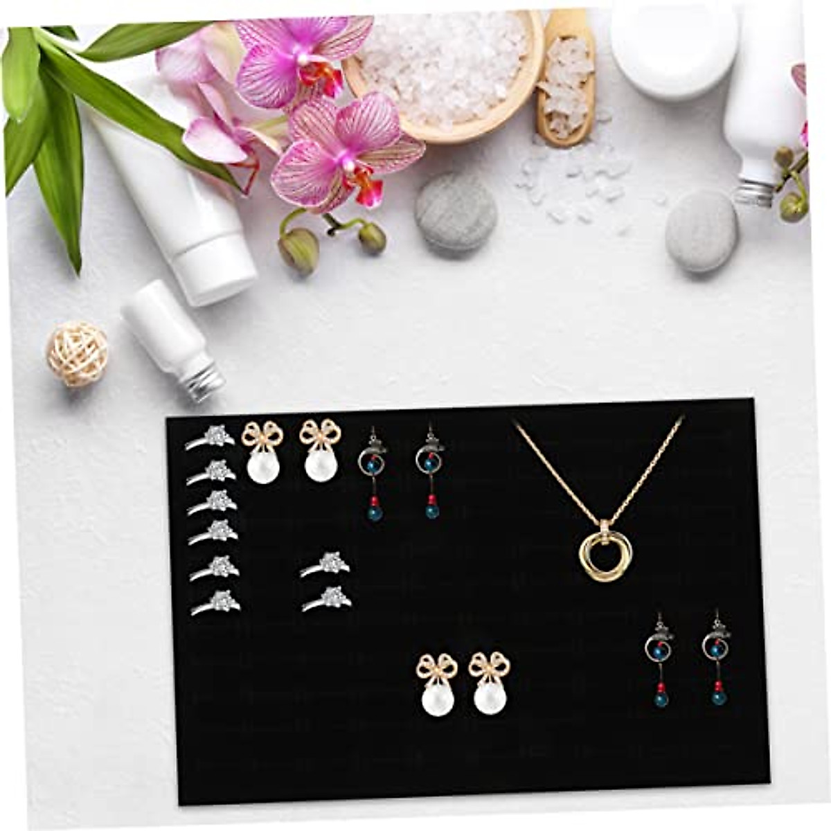 STOBAZA 6 Pcs Jewelry Box Travel Jewelry Case Display Shelves Coat Hangers Sponge Earring Tray Foam Necklace Pad Window Valance Jewelry Sponge Insert Holder Ring Display Pad Slot