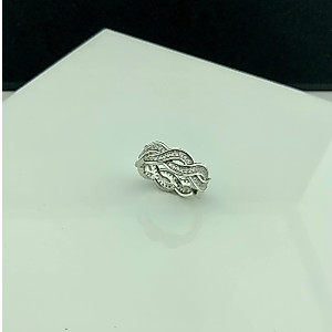 SILVERCLOSEOUT Sterling Silver Cz Infinity Eternity Ring - Size 7