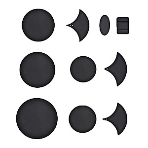 Drum 10 Pcs Drum Practice Pad Portable Silent Drum Pad Black Bass Snare Drum Sound off Mutes Set for Quiet Practice with 4pcs Clips