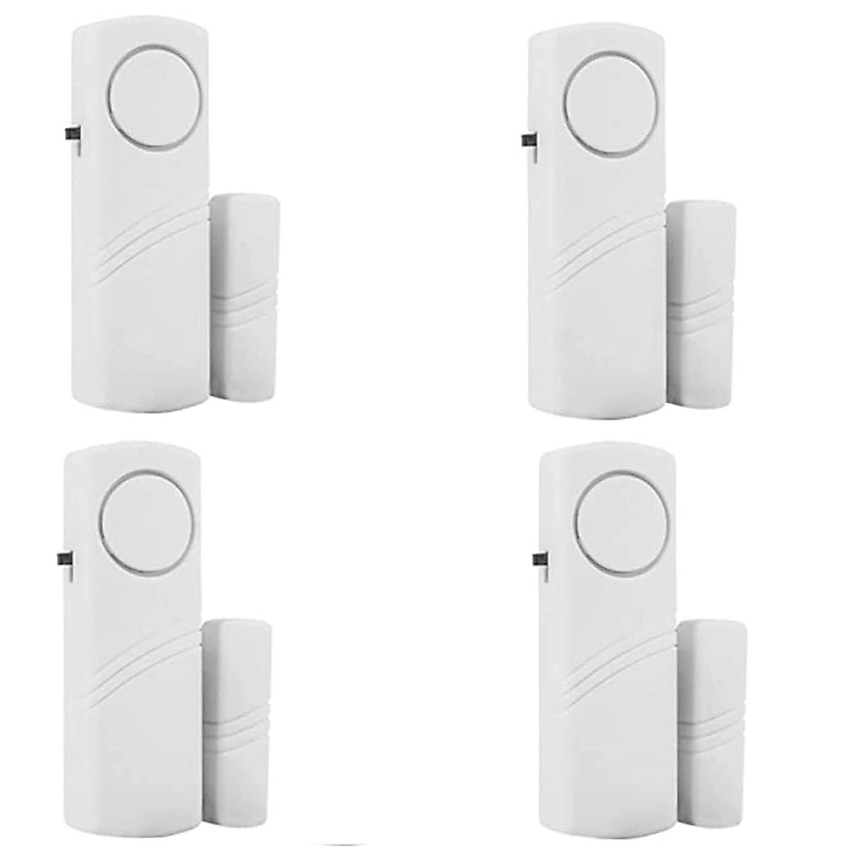 4 Pack Door Window Alarm, Magnetic Burglar Alert Sensor, Loud Door Alarms for Kids Safety, DIY for Home Security, Office Protection,Shopping Store AAA Battery