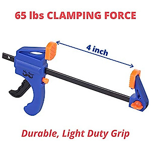 Mr. Pen- Clamps, Grip Clamp 4 Inch, 2 Pack, Light Duty, Clamps for Woodworking, Wood Clamps, Woodworking Tools, C Clamp, Woodworking Clamps, Wood Working Tools, Bar Clamp, Wood Working, Wood Tools