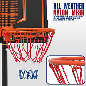 MoNiBloom Basketball Hoop Portable Height Adjustable Basketball Hoop Stand, 29" Backboard Basketball Goals Indoor Outdoor Garage, 5 to 7 Ft Adjustable Height Basketball Hoop for Youth Use, Black