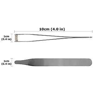 Seki Japan Ear Hair Trimmer Clipper Cutter Tweezers Shape with Spring Safe Design for Hair Removal, Japanese Stainless Steel