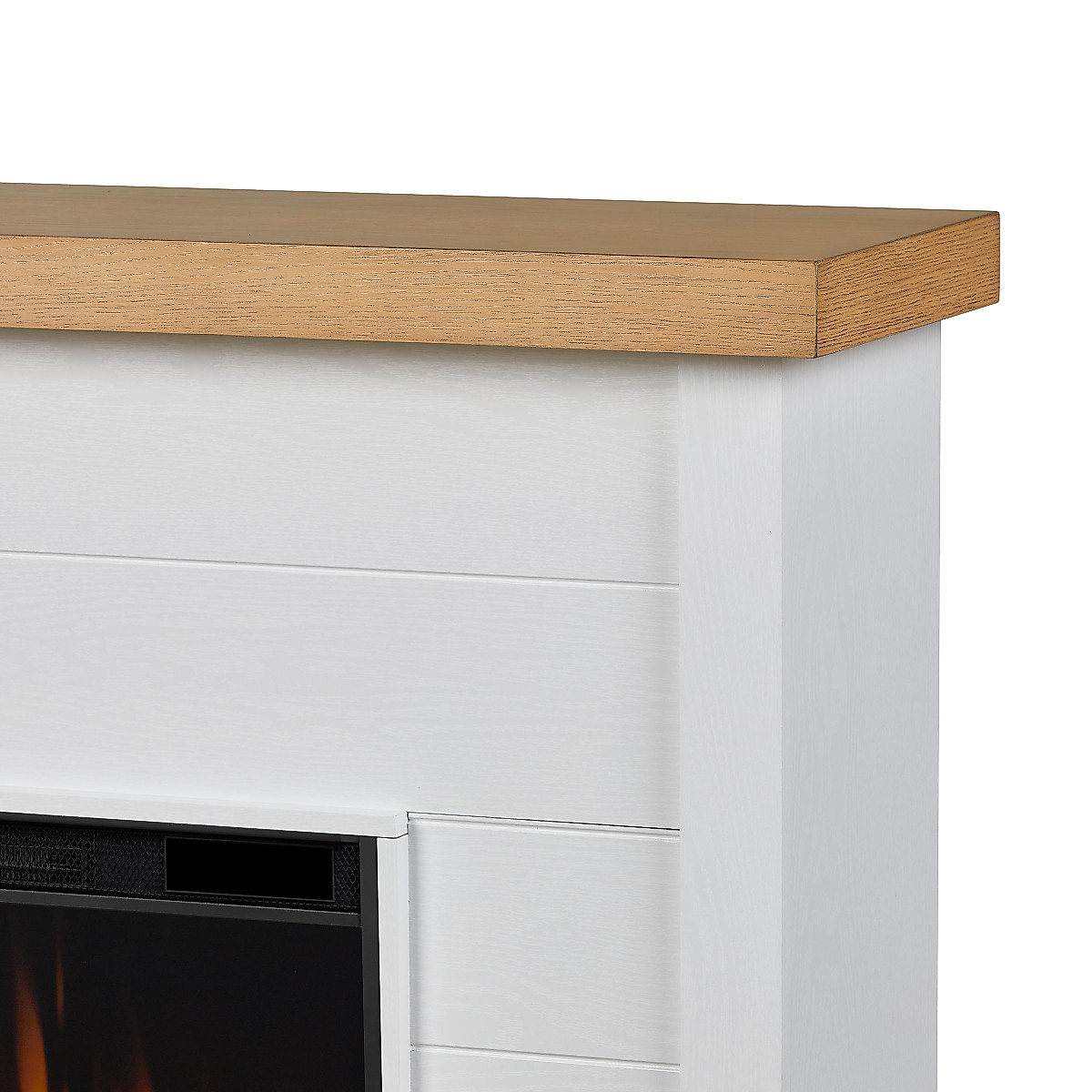 Marshall 49" Slim Electric Fireplace TV Stand in White by Real Flame