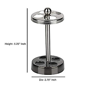 nu steel (Set of 4 Triune Bath Accessory Set in 3-Tone Shiny Gray Stainless Steel for Bathrooms & Vanity Spaces