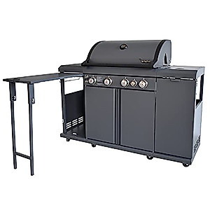 Rustler2 Four(4) Burner Gas Grill Center & Kitchen Island by Brand-Man Grills