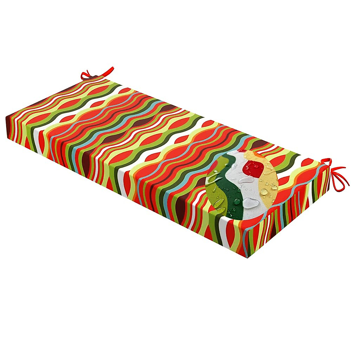 Patio Garden Outdoor Bench Cushion Water-Resistant 47x17x2 Inch Bench Seat Cushion Cushions For Garden Chairs Thickened Sponge Filling Swing Cushion/Rocking Chair Cushions/Patio Loveseat Cushion