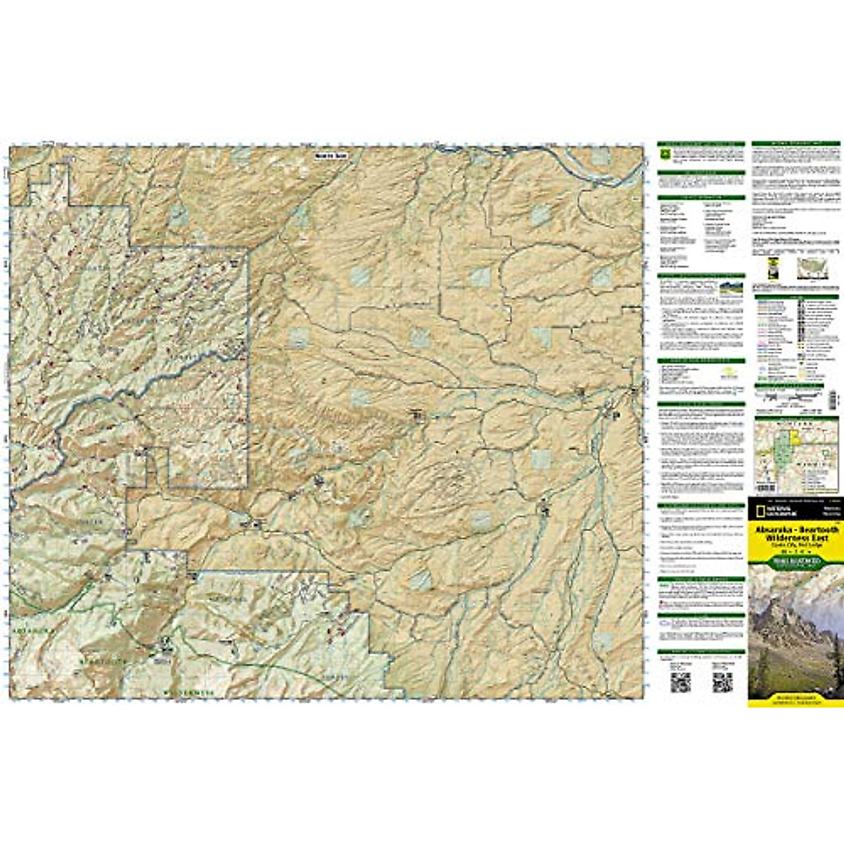 Absaroka-Beartooth Wilderness East Map [Cooke City, Red Lodge] (National Geographic Trails Illustrated Map, 722)