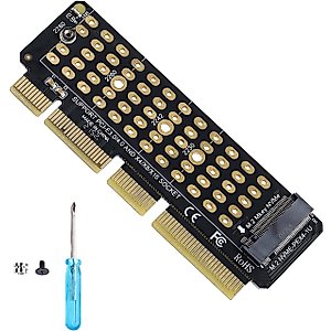 GELRHONR M.2 NVME to PCIe 4.0x4 Adapter Card for 1U Case,Supports M Key 2280,2260,2242,2230 M.2 Solid State Drives(Do not Support NGFF)