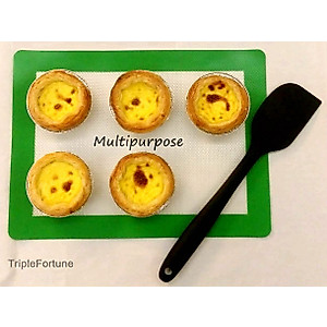 Silicone Baking Mat - Set of 2 Nonstick Cookie/Macaron/Pastry Sheets (Quarter Sheet(11.5"x8.5") 2pk)