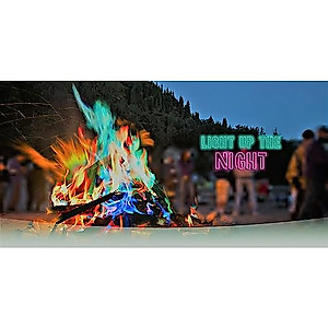 GOFIRE Colored Flames, Magical, Vibrant, Dancing Colors for Campfires, Firepits, Fireplaces or Bonfires | 25 Pack