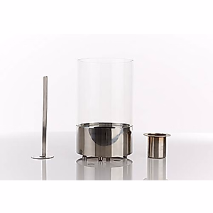 Sharper Image Tabletop Round Fireplace Silver