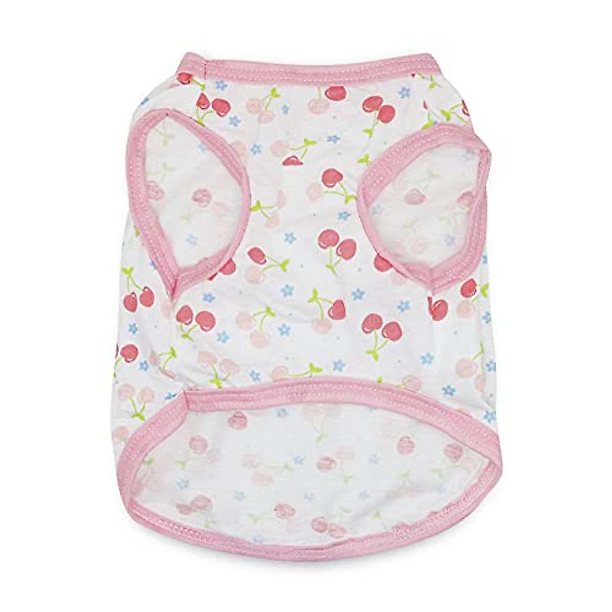 Dog Clothes, 2 Pack Dog Shirts Strawberry Cherry Pattern Lovely Summer Puppy T-Shirt Cat Vest Shirts for Cats Small Dogs (XS:Cherry)