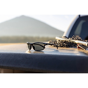 Suncloud Sentry Polarized Sunglasses – 100% UV Protection – Comfortable Fit, Trendy Design – for Men & Women – Black + Polarized Gray Lenses