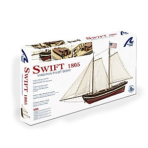 Artesanía Latina – Wooden Ship Model Kit – US Pilot Boat, Swift– Model 22110-N, 1:50 Scale – Models to Assemble – Initiation Level