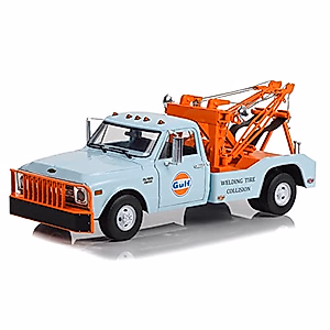 Greenlight 30275 1969 Chevy C-30 Dually Wrecker - Gulf Oil 'Welding Tire Collision' (Hobby Exclusive) 1/64 Scale Diecast