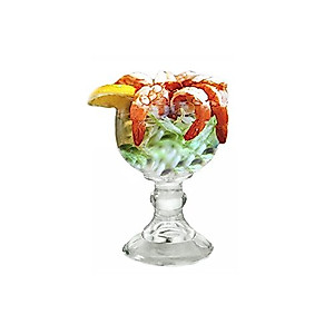 Chefcaptain Schooner Beer Glass - 21.5 Oz Extra Large Goblet Crystal Style ZERO LEAD Shrimp Cocktail, Coronaritas, Margaritas 4 PACK