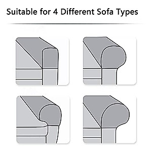 Kaket 2 PCS Arm Rest Covers Sofa, Chair Arm Protectors Stretch, Sofa Armchair Couch for Sofa, Armchair, Couches, Recliner (Light Green)