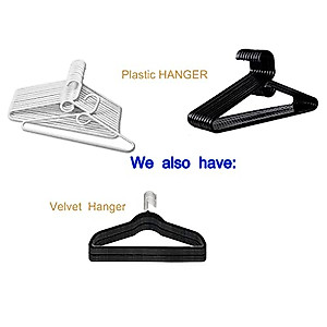 Plastic Hangers HD Heavy Duty, 16 Pcs. Black Color, Made in USA, 3/8” Thickness, Durable, Tubular, for Clothes, Coat, Pants, Shirts, Dress and More, TINEFF, Free and Quick delivery from USA