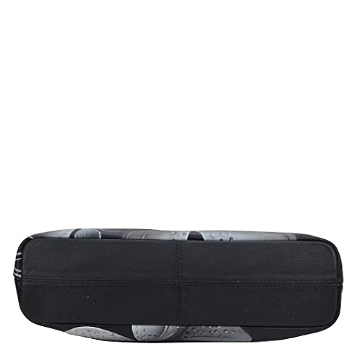 Anna by Anuschka Women's Leather Small Satchel, Midnight Floral Black, One Size US