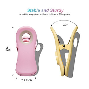 Hasanni Magnetic Clips - Food Clips, Chip Clips, Bag Clips for Food Storage with Air Tight Seal Grip for Bread Bags, Snack Bags and Food Bags (Pack of 10, Pastel Colors)