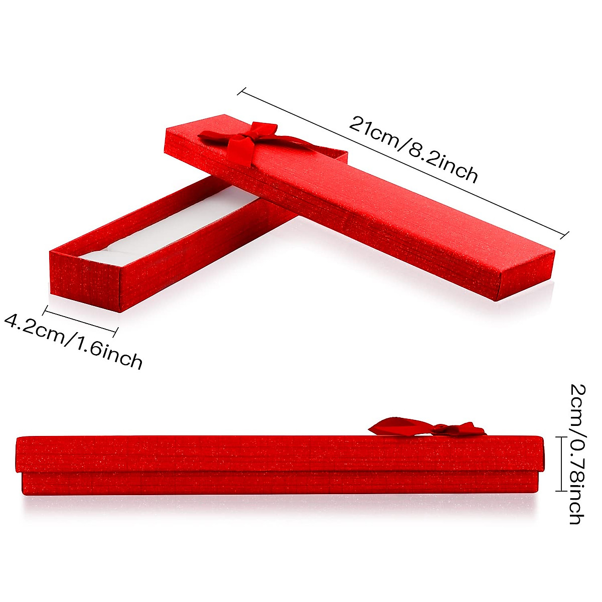 Lainrrew 12 Pcs Jewelry Gift Boxes, Cotton Filled Cardboard Paper Jewelry Box Gift Cases Bulk Necklace Earring Bracelet Ring Gift Box for Birthday, Wedding, Mothers Day, 2 x 9.5 x 0.78Inches (Gold)