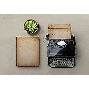 Stationery Paper, 100 Sheets, Aged Look Vintage Antique Old Fashion Parchment Paper, Letter Size 8.5 x 11 inch, Double Sided Printing Paper, by Better Office Products, 6 Designs, 100 Pack