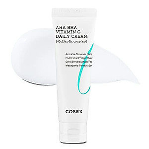 COSRX AHA BHA VITAMIN C Daily Cream 1.69 fl. oz 50 ml, Face Cream, Brighten, Anti Aging, Plumping Skin, Natural, Fruit