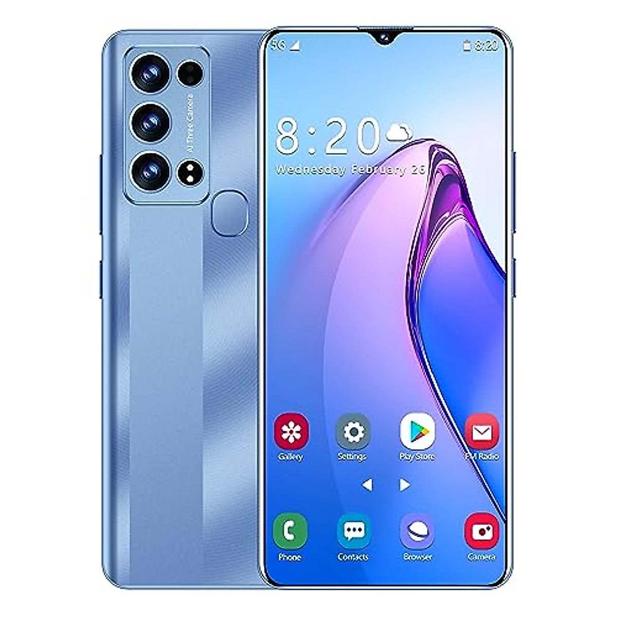 VIQEE Rion9Pro 5G Unlocked Cell Phones,6G+256GB Dual Sim Smartphone, Unlocked Mobile Phone with 6.72inch Waterdrop Screen, Android Phone 48+108 MP | 6800mAh | Fingerprint Lock & Face ID | (Blue)
