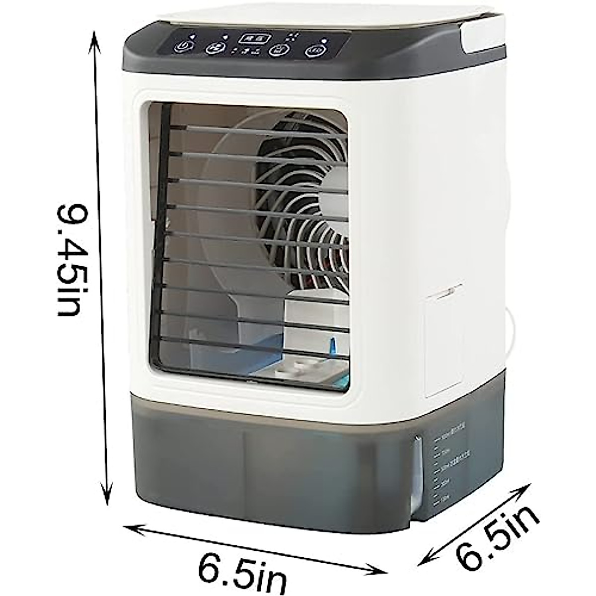 Portable Air Conditioner, 3 Wind Speeds Evaporative Air Cooler Quiet Fast Cooling Air Personal Conditioner with Humidifier for Home Office Bedroom Travel Camping