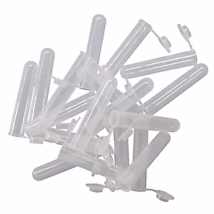 10ml Centrifuge Tubes Clear Plastic Vials EP Lab Centrifuge Vials 50pcs, Small Vial Liquid Test Sample Tube Storage Container with Snap Caps Lids