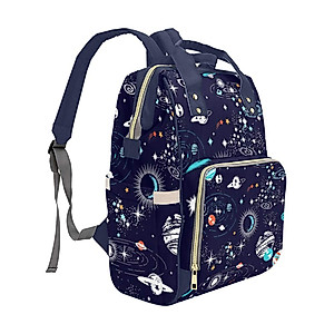 XOZOTY Nebula Outer Space Diaper Bag Nappy Bag Nursing Baby Bags Mommy Backpack Casual Travel Bag for Mom Girl Gifts