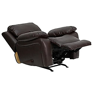 Flash Furniture Kyle Brown LeatherSoft Rocker Recliner